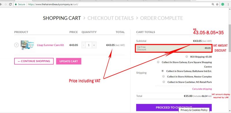 Vat Free Sale Explained | The Hair And Beauty Company