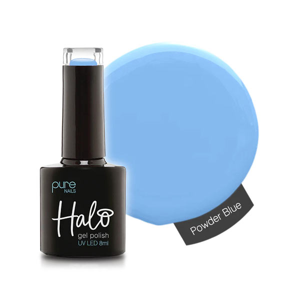 Halo Gel Polish Powder Blue 8ml | The Hair And Beauty Company